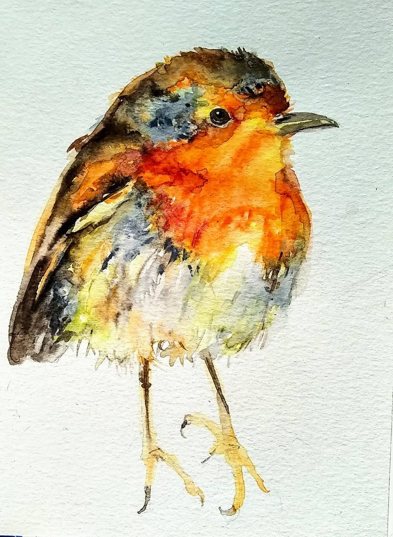 Colorful spring bird Painting by Daniela Vasileva | Saatchi Art