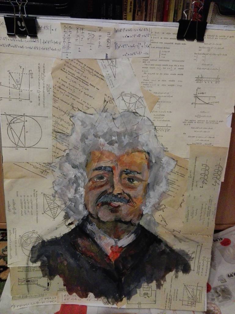 Albert Einstein Painting by Timeea Elena Dragomir | Saatchi Art