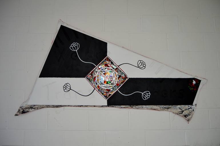 Acrylic on canvas, Stained Glass, Black & White, Living Painting by ...