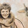 Amelia Earhart Painting by Victoria Martos | Saatchi Art