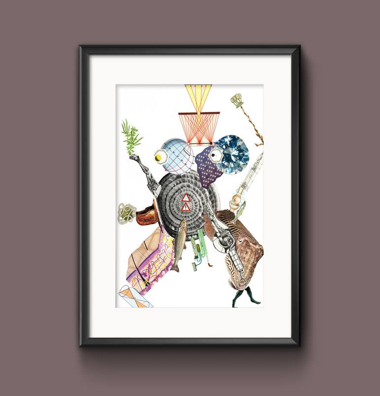 Moira_XLVI (Octopus Diamond Globe) Collage by Thomas Nagel | Saatchi Art