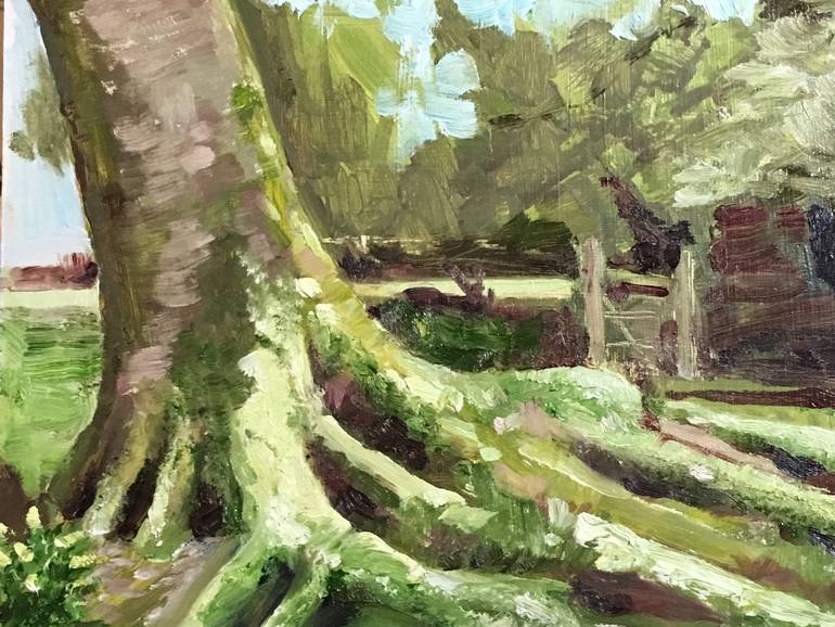 Beech tree and roots Painting by Marina Ray | Saatchi Art