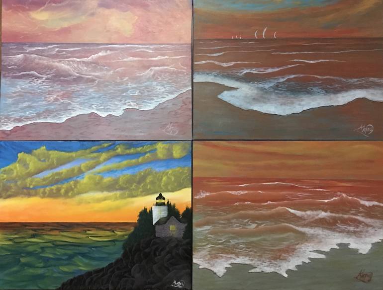 The colors of the sea 133 Painting by Alicia Lopez | Saatchi Art