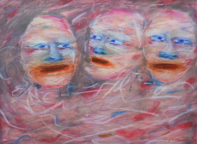 Three Who Say Drawing by Lou Patrou | Saatchi Art