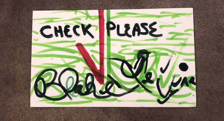 CHECK PLEASE ## Drawing by Blake Levine | Saatchi Art