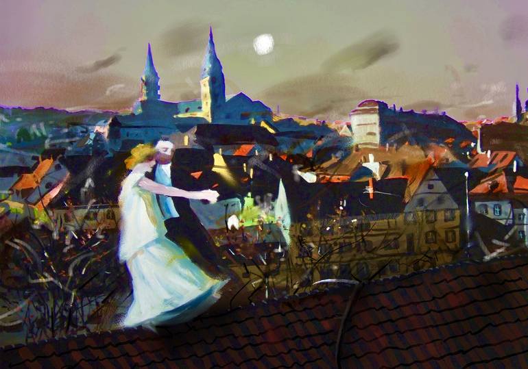 Roof Painting by Rolf Jansson | Saatchi Art