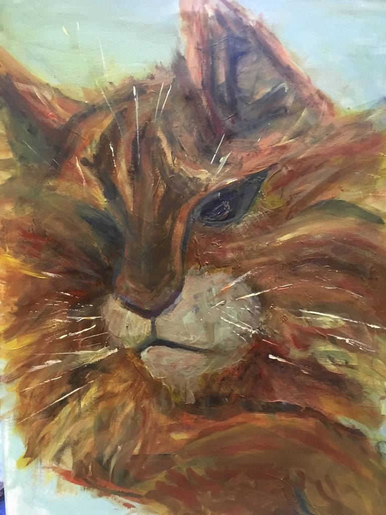 Pumpkin scooped up by Josh Painting by Kwêsi Edman | Saatchi Art