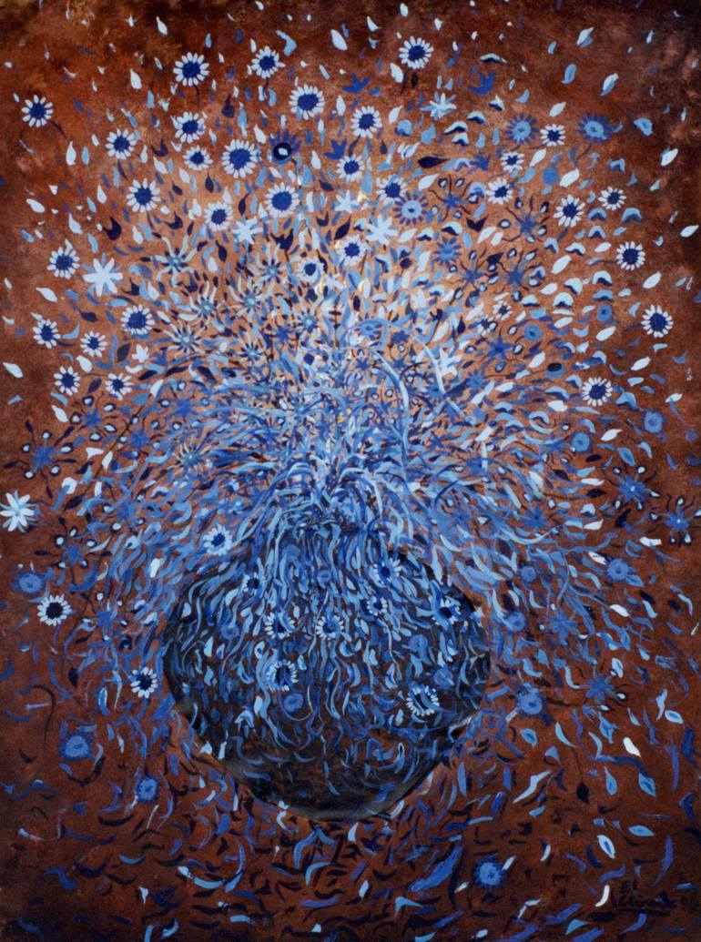 Exploding Flowers 2 Painting by El Glinoer | Saatchi Art