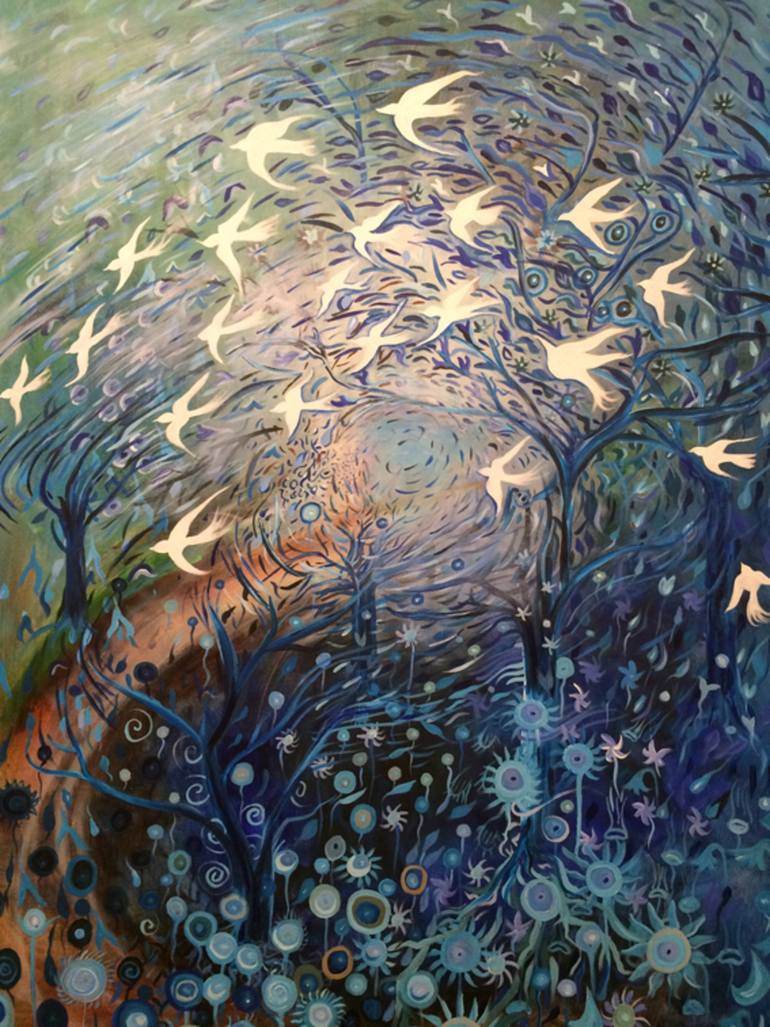 Floating World Painting by El Glinoer | Saatchi Art