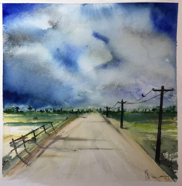 The Road (La strada) Painting by Nini Yūrei Ferrara | Saatchi Art