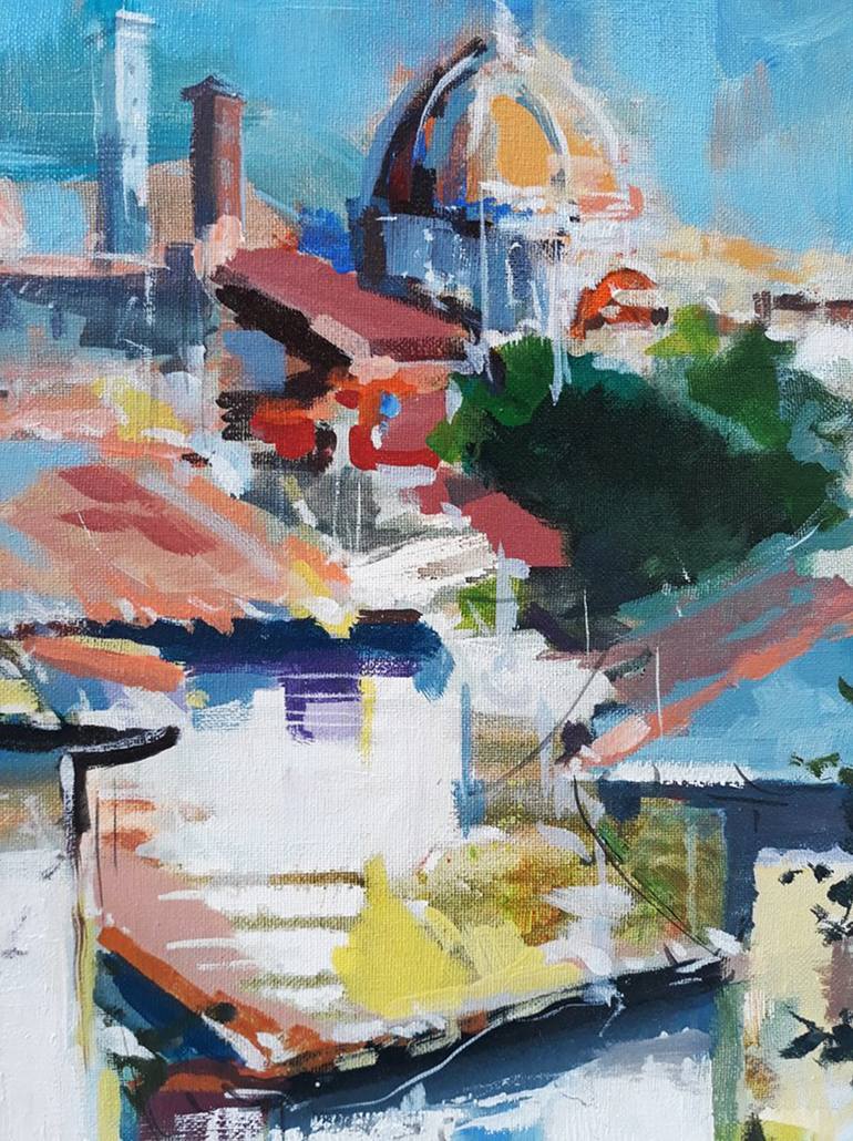 Ohrid- old town Painting by Marija Ruzicic | Saatchi Art