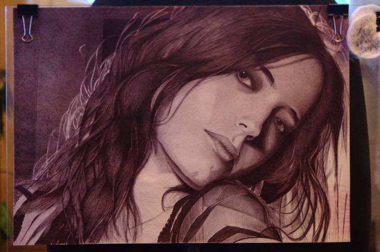 Portrait of Eva Green Drawing by Oleg Kozelskiy | Saatchi Art