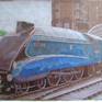 locomotive LNER Drawing by Oleg Kozelskiy | Saatchi Art