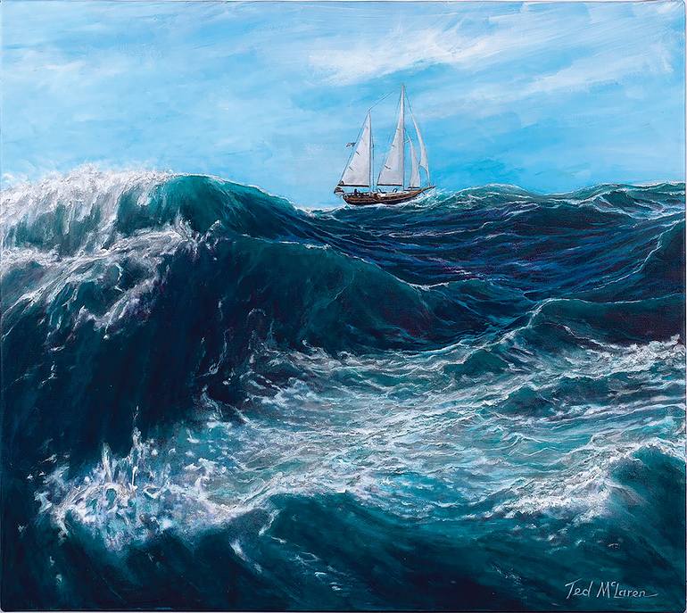 A Typical Day on Lake Erie Painting by Ted McLaren | Saatchi Art