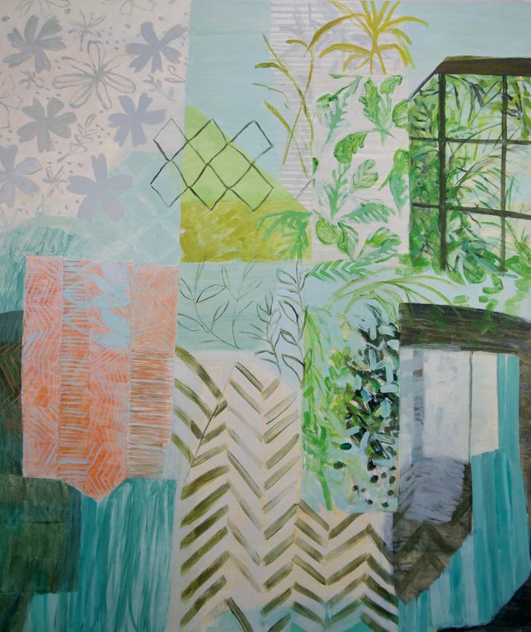 Behind the Garden Wall Painting by hunter hogan | Saatchi Art