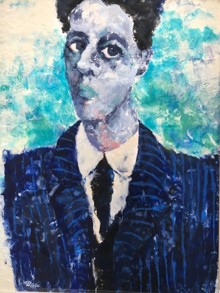 All is Blue Painting by Rebecca Molayem | Saatchi Art