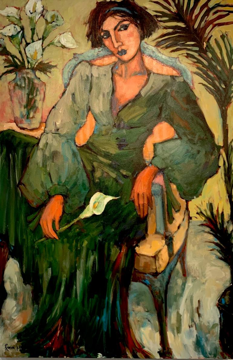 Lilly Painting by Rebecca Molayem | Saatchi Art