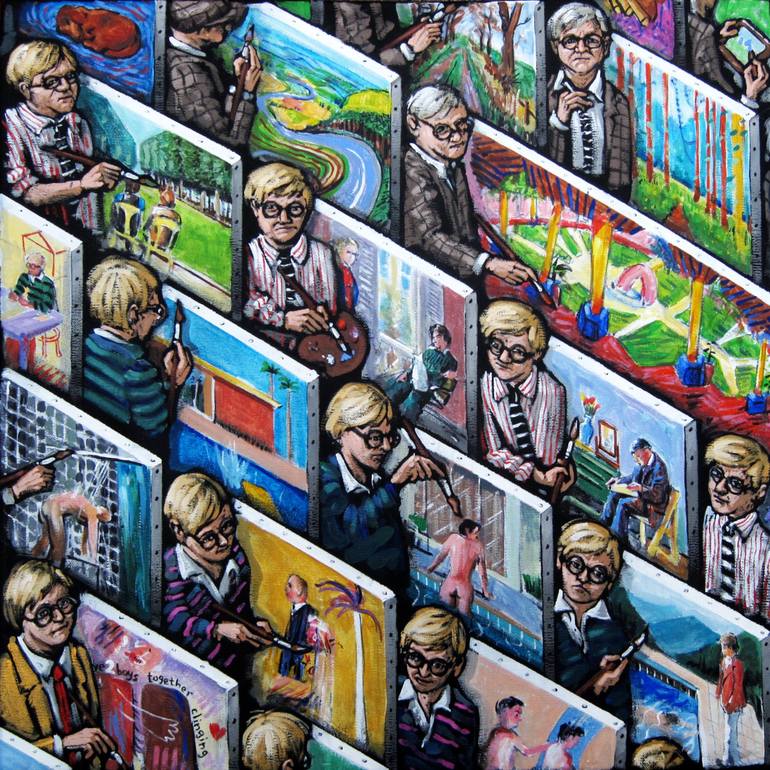 Hockney Painting Painting by James Milroy | Saatchi Art