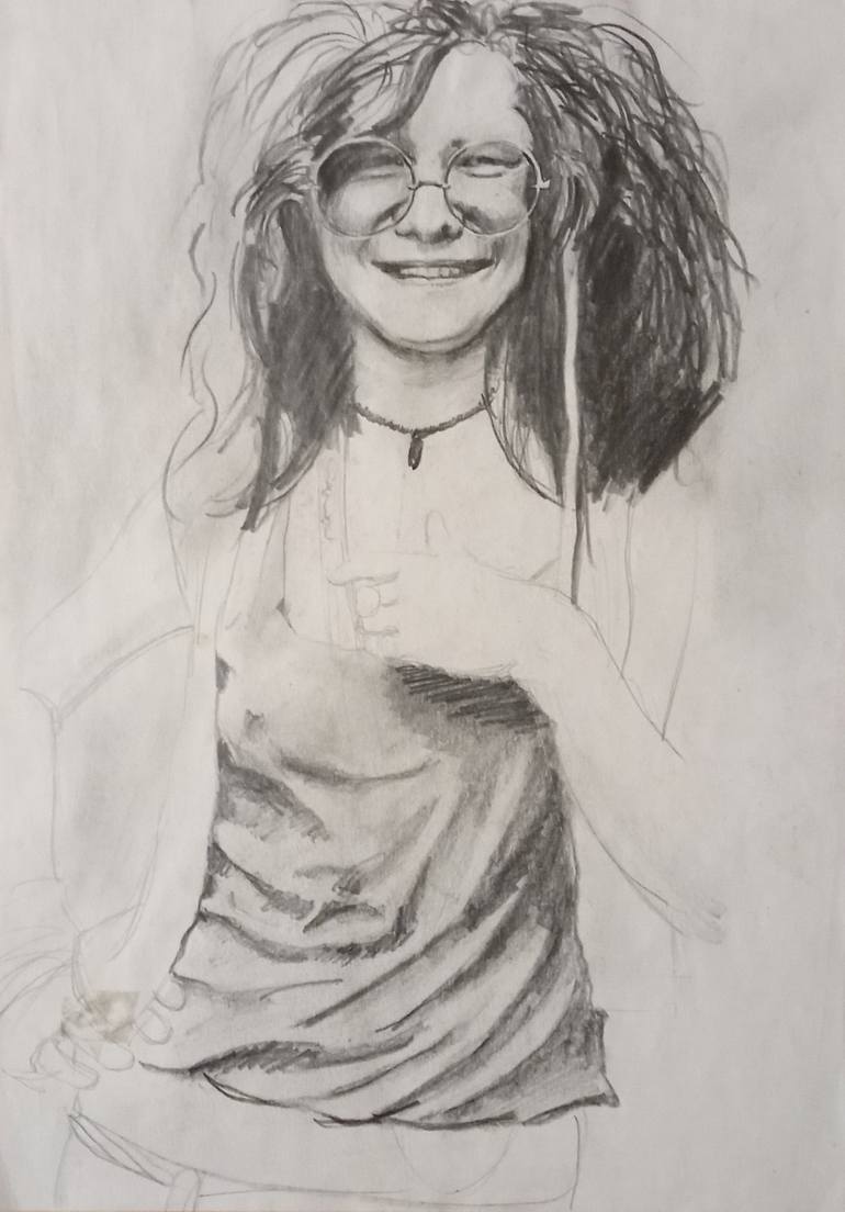 Janis Joplin Drawing By Ricardo Martin Delgado Saatchi Art