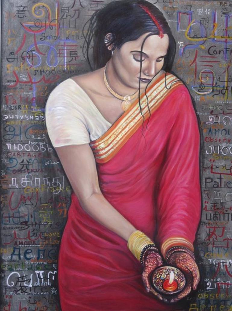 La Lumière de Nagavaly Kalaï Painting by Hubert Cyr-Antoine | Saatchi Art