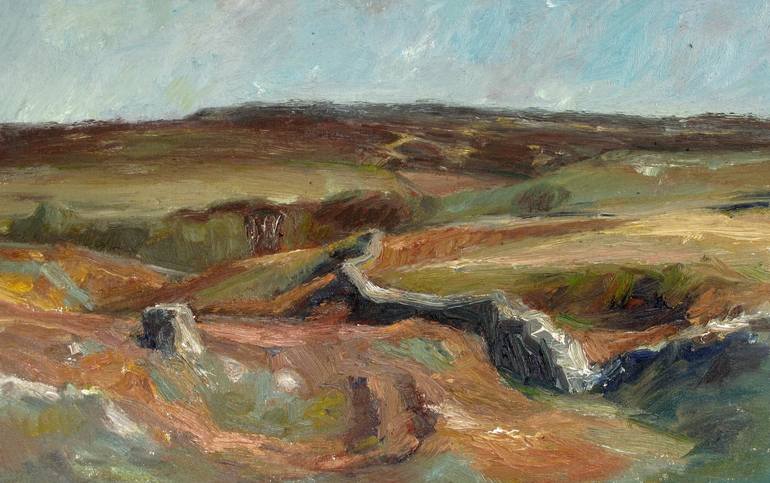 Moorland with wall Painting by Neil Bolton | Saatchi Art