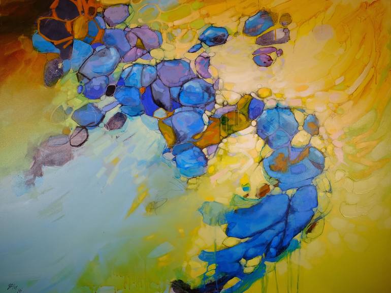 The Rocky Shore Painting by Blu Smith | Saatchi Art