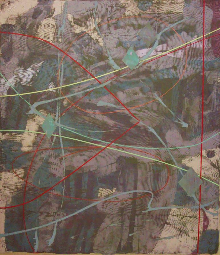 Untitled (grey map) Painting by Mark King | Saatchi Art