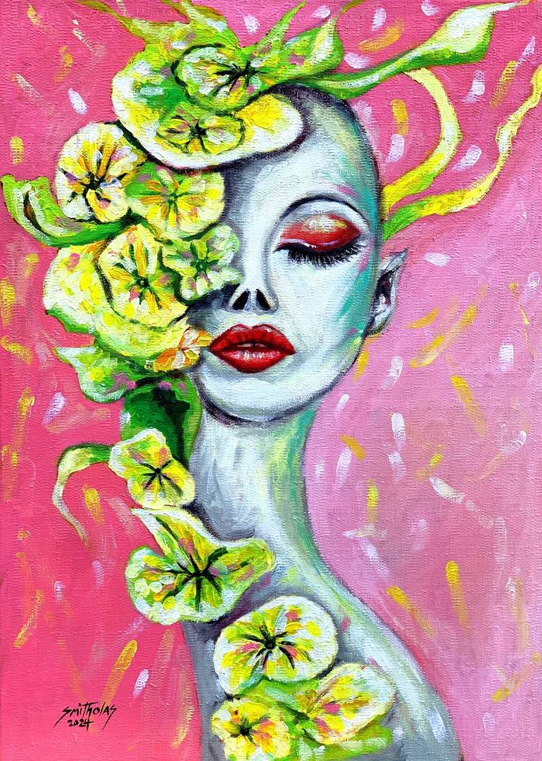 A surreal portrayal of a woman Painting by Smith Olaoluwa | Saatchi Art
