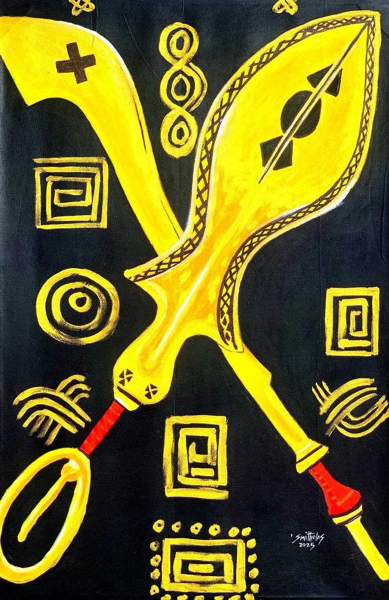 Adà vbè Ebèn Painting by Smith Olaoluwa | Saatchi Art