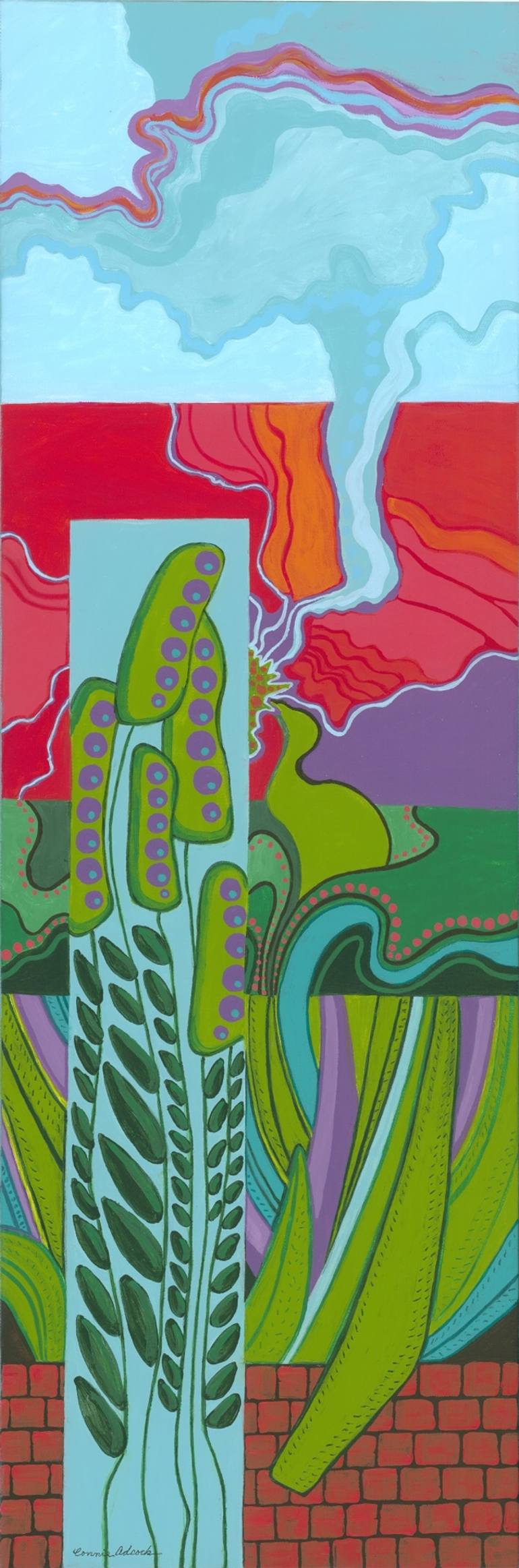 Standing Tall And Green Painting by Connie Adcock | Saatchi Art