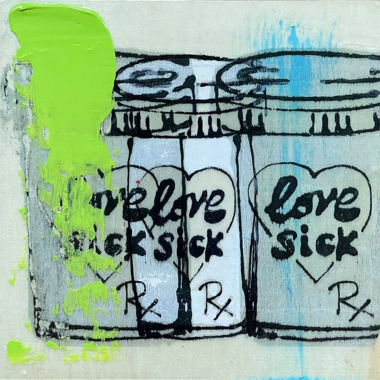 LoveSick Painting by Tina Psoinos | Saatchi Art