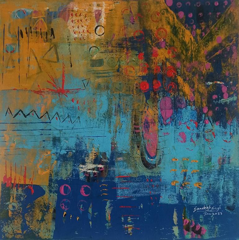 METRO LIFE-1 Painting by Sandeep Singh | Saatchi Art Germany