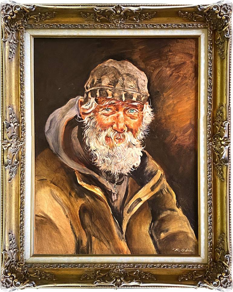 An Old Fisherman Painting by Ron Oden | Saatchi Art