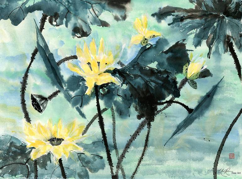 Garden Fantasy Painting by Nan Rae | Saatchi Art