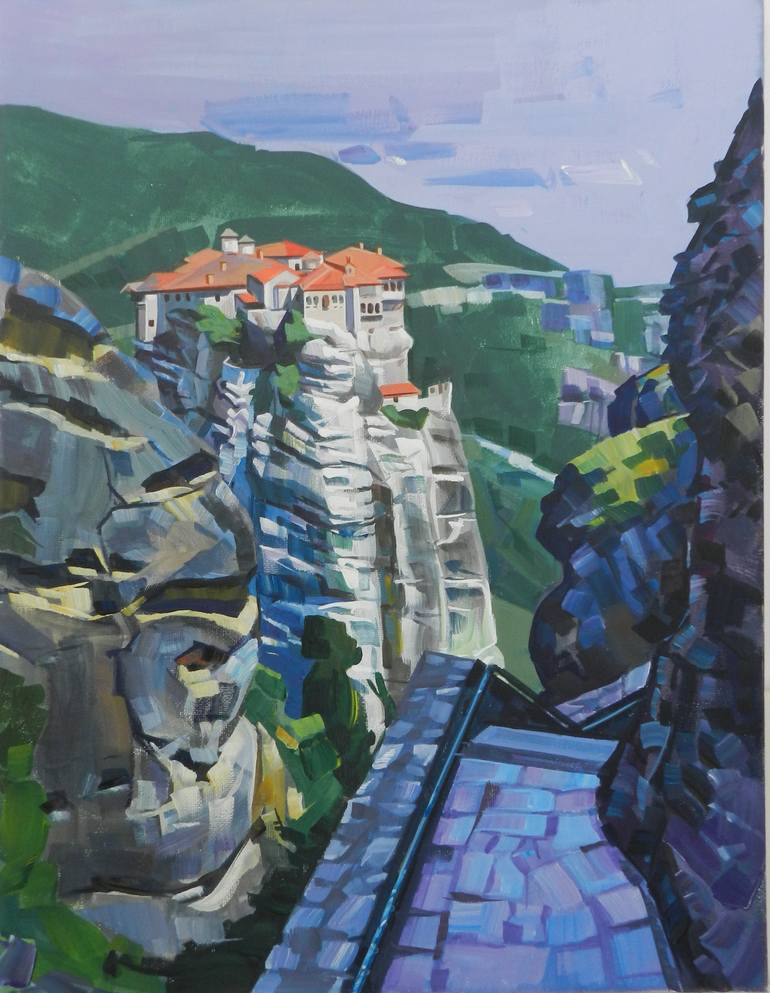 Meteora Painting by Artan Kola | Saatchi Art