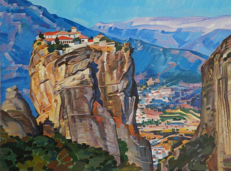 Meteora 11 Painting by Artan Kola | Saatchi Art