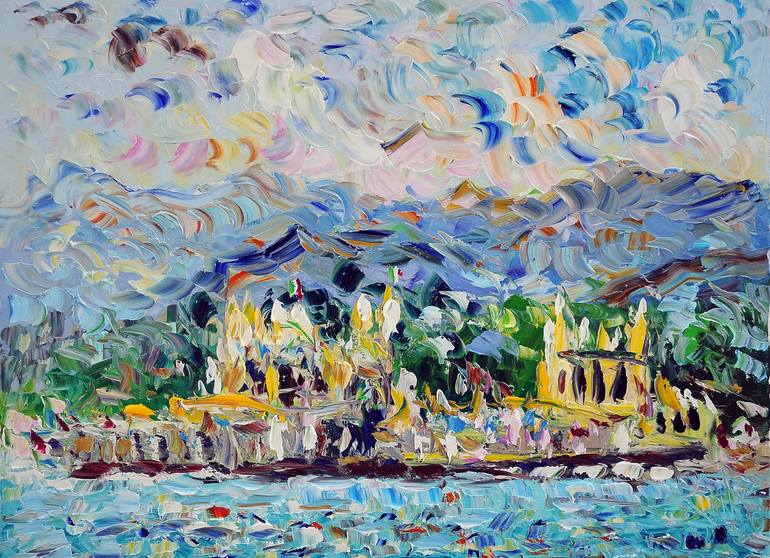 mondello stabilimento Painting by Antonino Puliafico | Saatchi Art