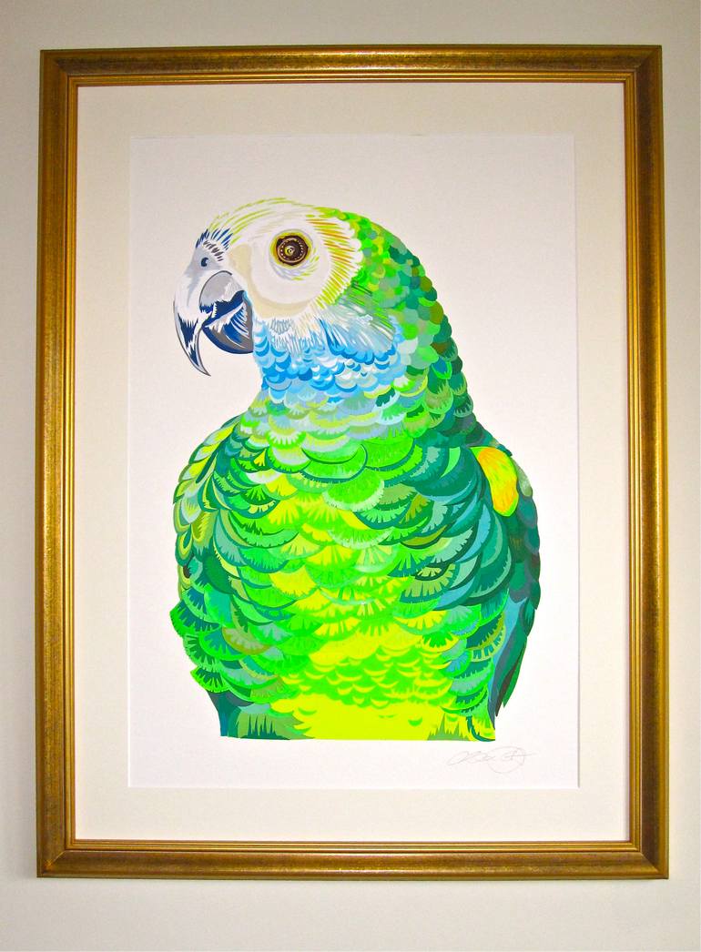 Parrot Portrait Collage by CHLOE CROFT | Saatchi Art