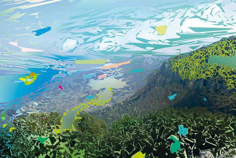 island view Digital by GO RILLA | Saatchi Art