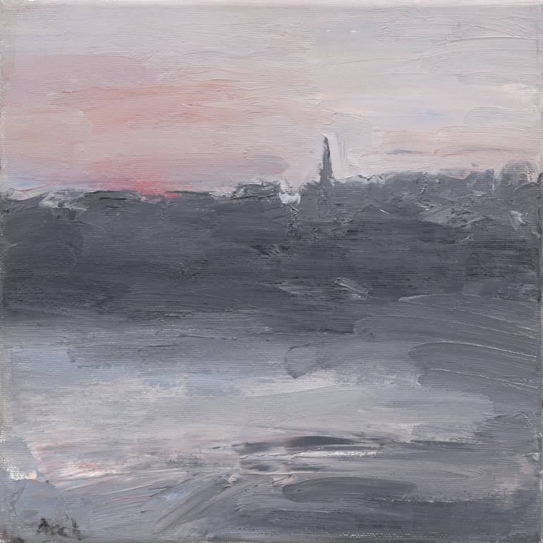 View of the Charles #12 Painting by Clare Asch | Saatchi Art