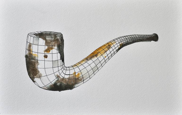 Qu'est-ce Qu'une Pipe? Painting by Catherine Koblinsky | Saatchi Art