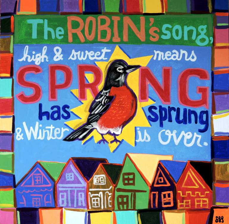 Robin Spring Painting by Steve Spencer | Saatchi Art
