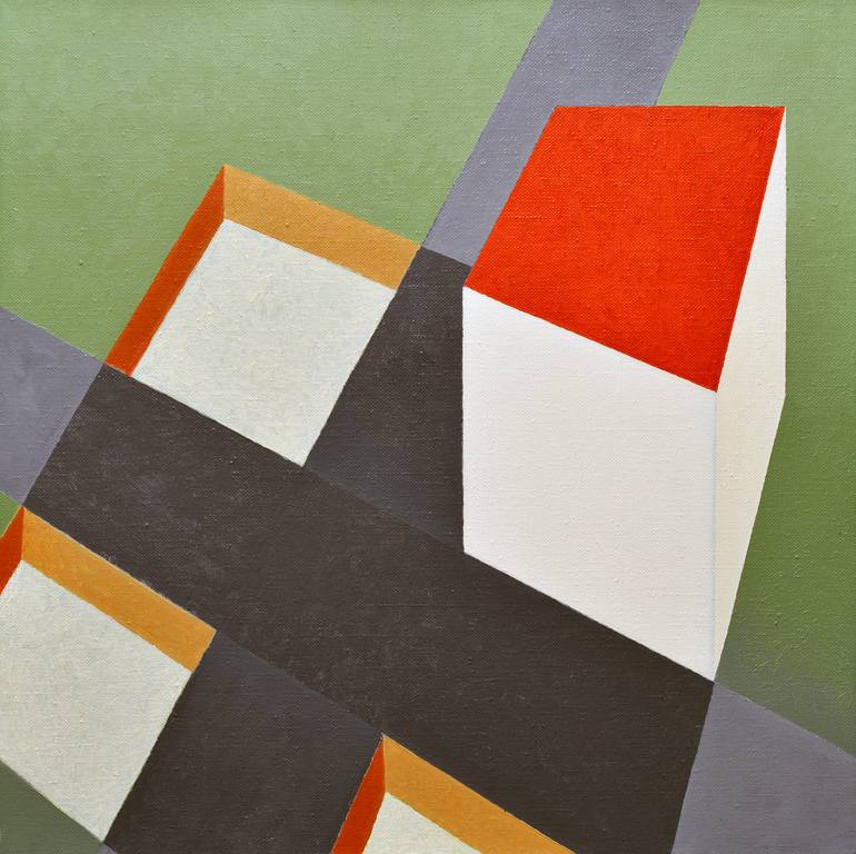 The building is at the crossroads (2012) Painting by Aura Visual ...