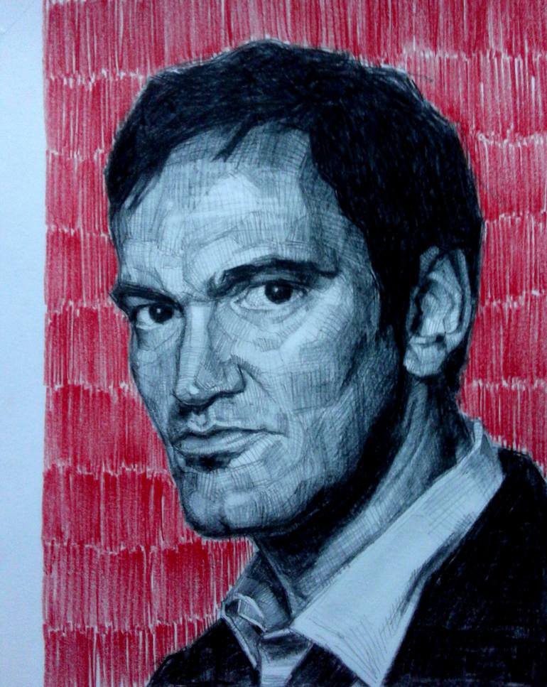 Quentin Tarantino Drawing by Andrew Buchynskyi | Saatchi Art