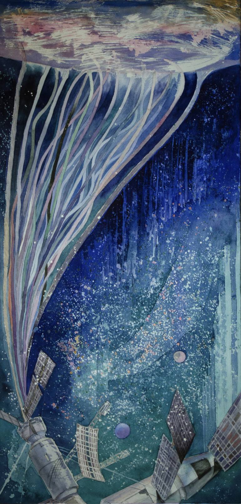 Space architecture Painting by Antonina Moskovtseva | Saatchi Art