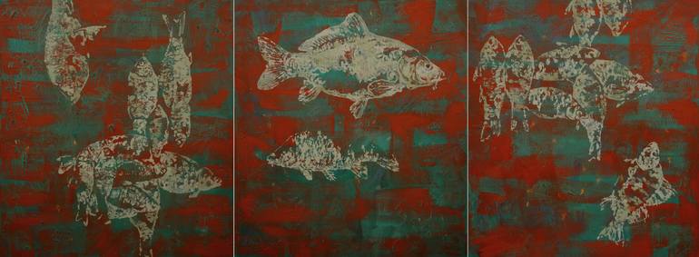 a fish Painting by Roman Bogdan | Saatchi Art