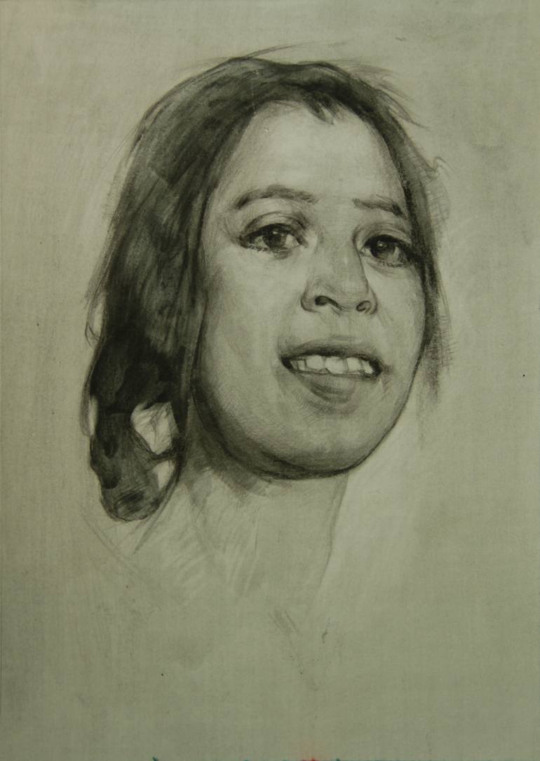 portrait of african Drawing by Roman Bogdan | Saatchi Art