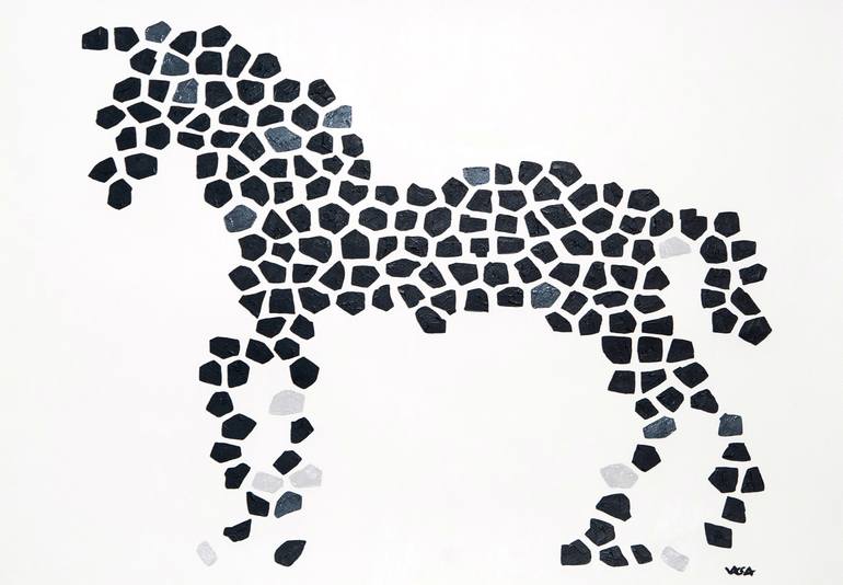 Koni - Bilogical Geometric Painting by Vas Sarisi | Saatchi Art