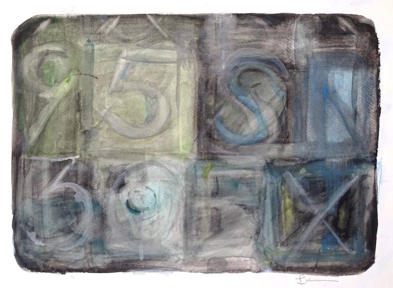 The Numbers Room # 1 Painting by Peter Beckman | Saatchi Art