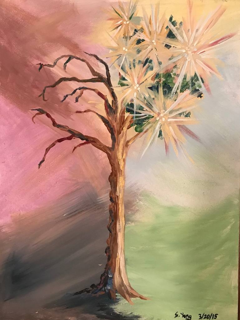 Two Trees Painting by S L YANG | Saatchi Art